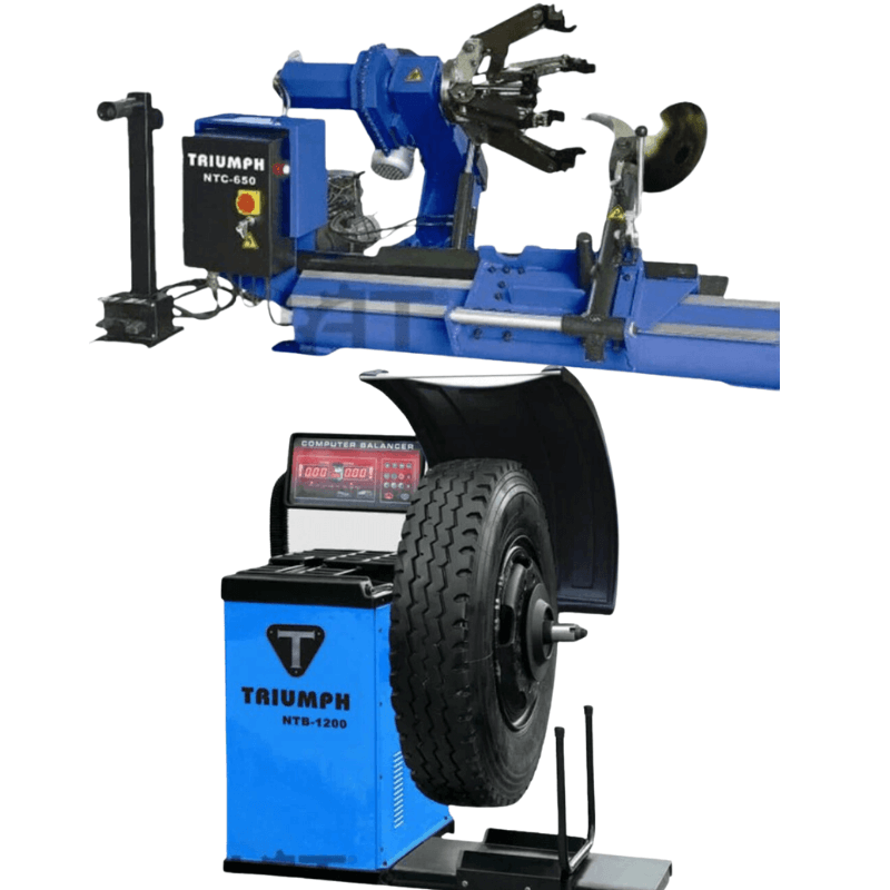 Triumph Tire Changer w/ NTB-1200 Wheel Balancer Combo HD Trucks SKU NT